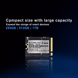 LEVEN JP330 1TB M.2 2230 SSD NVMe PCIe Gen 3x4 Internal Solid State Drive Compatible with Steam Deck, Microsoft Surface pro 9/pro 8/pro 7+/pro X/laptop3/laptop4/laptop go/book3