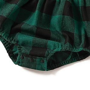 Mommy and Me Christmas Dresses Long Sleeve Santa Claus Green Red Black Buffalo Plaid Velvet Dress Fall Winter Xmas Holiday Party Mom Daughter Matching outfits Photoshoot Green Black Plaid 8-9 Years