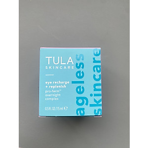 TULA Skin Care Eye Recharge + Replenish - Overnight Eye Treatment, Protects & Intensely Hydrates, Minimizes the look of Fine Lines & Wrinkles, 0.5 Fl. oz.