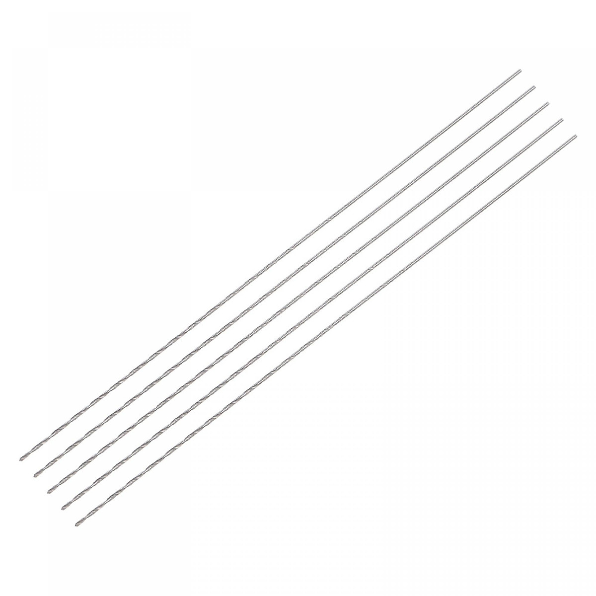 uxcell 5 Pcs 0.5mm Mini Micro Twist Drill Bits, High-Speed Steel Straight Shank Extra Long Drill Bit 80mm for Aluminum Alloy