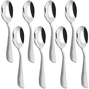 HANSGO Demitasse Espresso Spoons, Mini Coffee Spoons, Stainless Steel Small Spoons for Dessert Appetizer Coffee, 5.5 Inch 8PCS