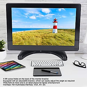 Computers Monitor, Touch Screen Monitor 10.1in Adjustable Bracket Wide Application for DVR (US Plug)