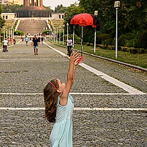 Nutty Toys Parachute Toys for Kids - Tangle Free Outdoor Flying Parachute Men, Best Small Outside Toys 2023 for 3 4 5 6 7 8 9 10 Year Old, Top Easter Basket Stuffers Idea 2023, Unique Boy & Girl Gifts