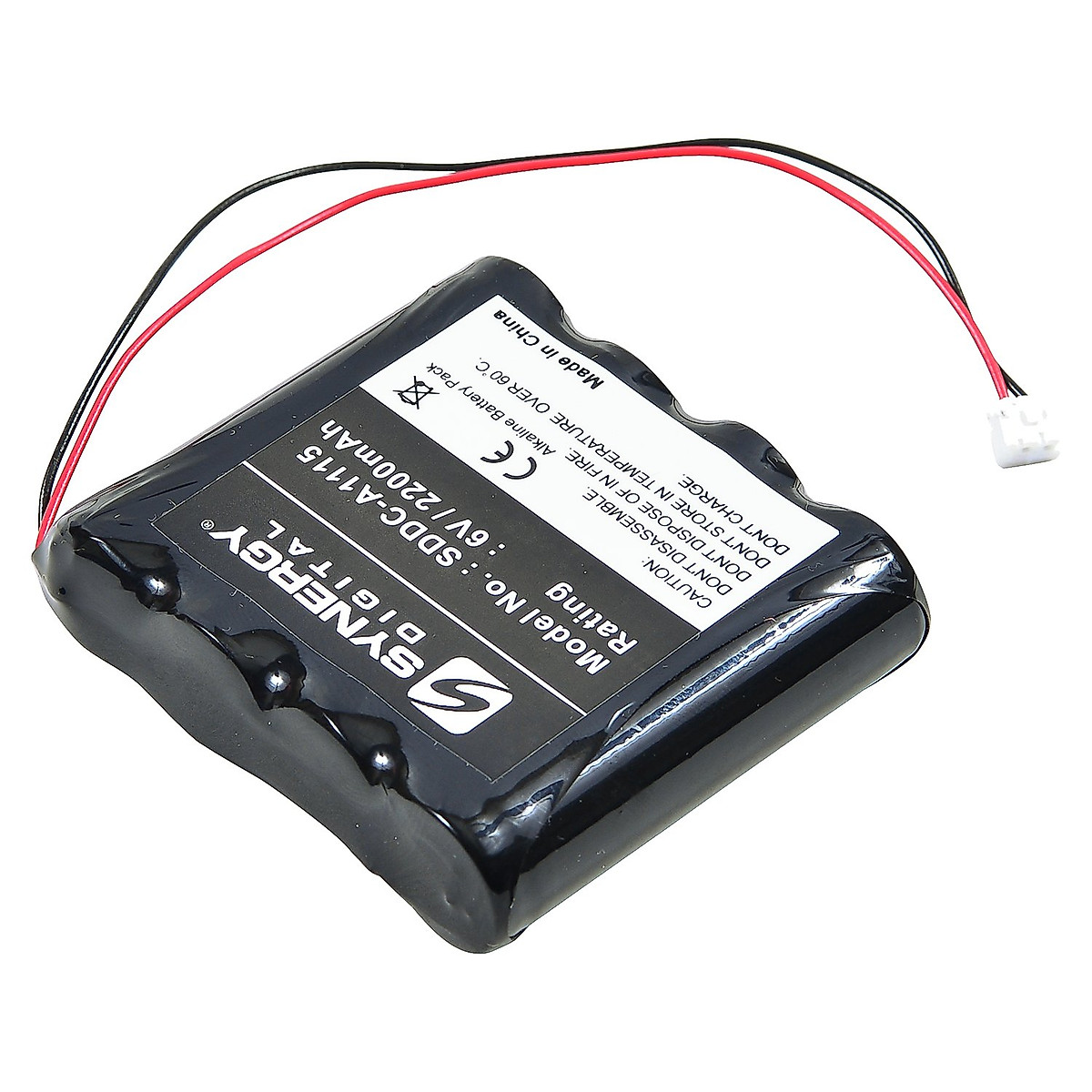 Synergy Digital Door Lock Batteries, Compatible with Saflok MT Door Lock, (Alkaline, 6V, 2200 mAh), Replacement for Saflok X-GAA-FC42 Battery, Combo-Pack Includes: 2 x SDDC-A1115 Batteries