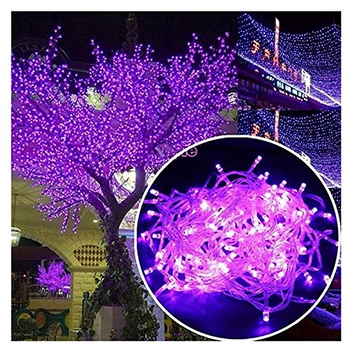 LIUPENGWEI Solar String Lights Outdoor, 100LED~500LED 12M~52M Solar Garden Lights, 8 Modes Copper Wire Fairy Lights Waterproof for Garden Party Wedding Home Christmas Garden Ghost Light