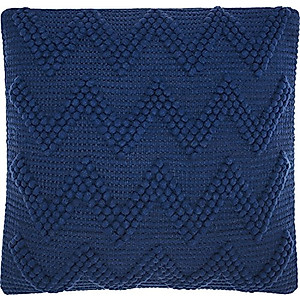 Mina Victory Life Styles Large Chevron Indigo 20" x 20" Throw Pillow