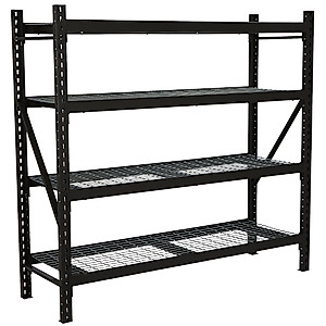 Ironton 4-Tier Industrial Shelving Rack - 77in.W x 24in.D x 72in.H, Model# 2611T002