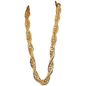 Arsimus 40-Inch Heavy Gold Dookie Chain for 80s and 90s Rapper Costume