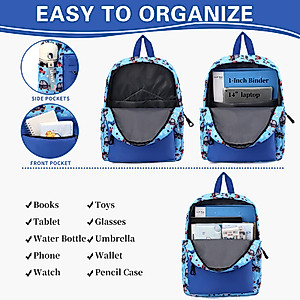 Little Kids Toddler Backpacks for Boys and Girls Preschool Backpack With Chest Strap (Dinosaur black blue)