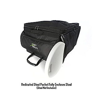 Closet Trolley Collapsible Rolling Dance Bag w/No-Lean Garment Rack - BLACK