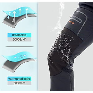 BenBoy Women's Outdoor Waterproof Windproof Fleece Slim Cargo Snow Ski Hiking Pants,Grey Medium