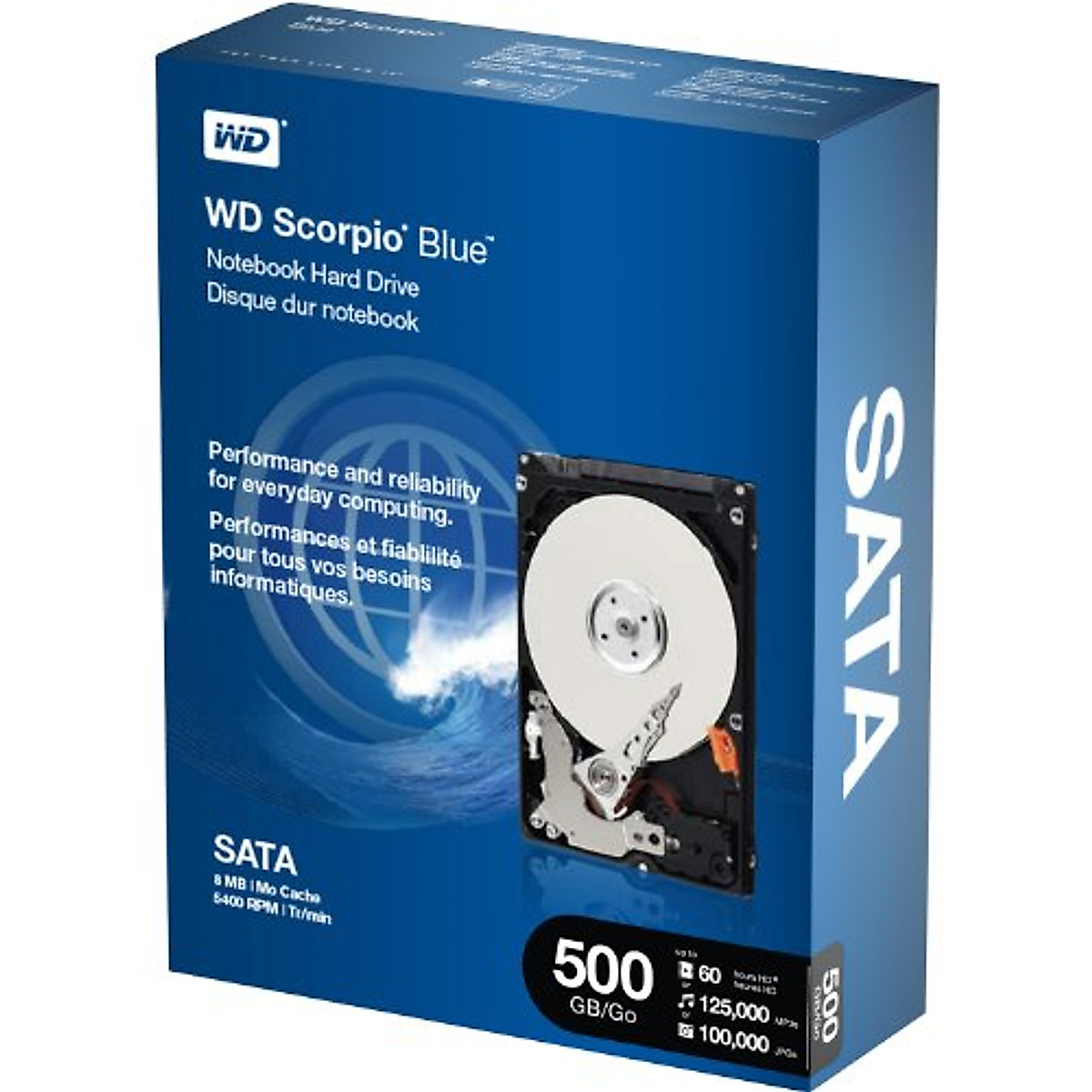 WD Blue Notebook 500GB SATA 3.0 Gb/s 2.5-Inch Internal Notebook Hard Drive Retail Kit