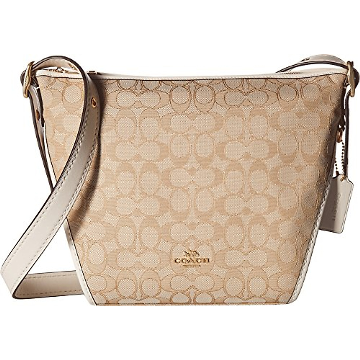 COACH Small Dufflette in Signature Li/Light Khaki/Chalk One Size