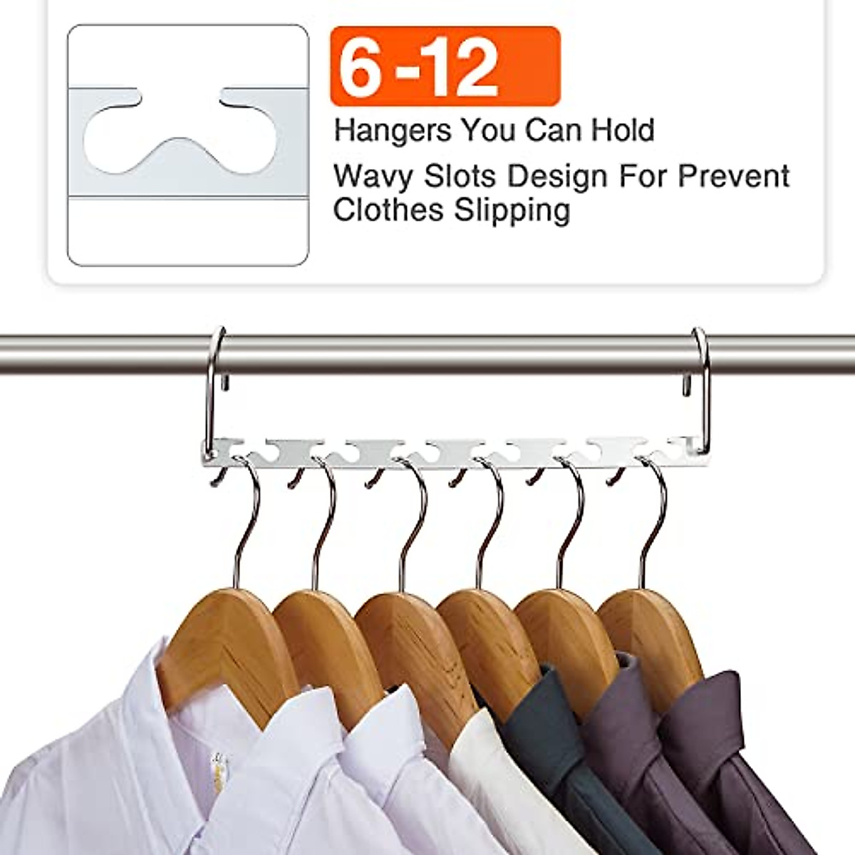 Ulimart Hangers Space Saving -12 Pack- Space Saving Hangers,Closet Organizers and Storage Space Saving Hangers for Clothes ,Hanger Organizer College Essentials Dorm Room Closet Organizers