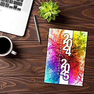 2024-2025 Monthly Planner, Jan-Dec, 7"x10", 100lb Cover, Spiral Bound, 2 Year Calendar Great For Home, Office & School Scheduling