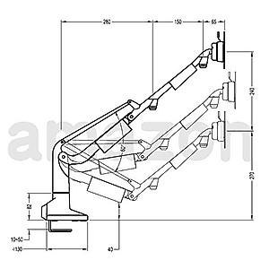 Lumen MA-GS104SV Monitor Arm (360° Rotation, Gas Pressure), Can be Mounted Up to 16.5 lbs (7.5 kg)
