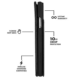 Case-Mate - Leather Wallet Folio - Folio Case for iPhone 11 Pro Max - 6.5 inch - Black Leather