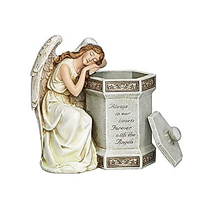 Joseph's Studio by Roman -11.75" H Garden Angel with Memorial Box, Outdoor Memorial Decor