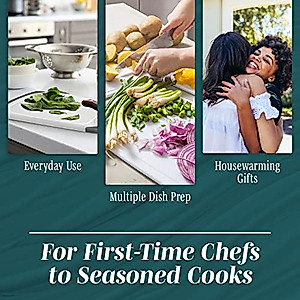 HOMWE Cutting Boards for Kitchen - Chopping Board 3-Pack w/ Different Sizes and Non Slip Handles - Reversible, Large Cutting Board Set - Unique Gifts for Cooks Who Have Everything - Gray