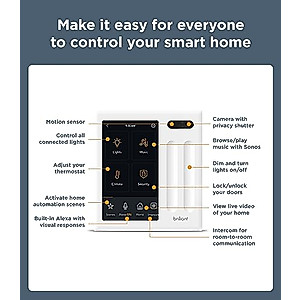Brilliant Smart Home Control (3-Switch Panel) — Alexa Built-In & Compatible with Ring, Sonos, Hue, Google Nest, Wemo, SmartThings, Apple HomeKit — In-Wall Touchscreen Control for Lights, Music, & More