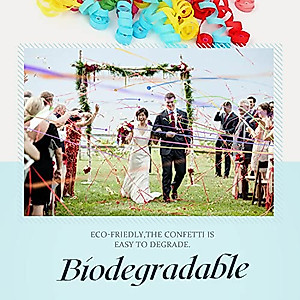 10Pack Streamers Poppers, Multi-Color No Mess Paper Crackers, Hand Throw Confetti Streamer for Birthday Wedding Party Celebrations, Colorful