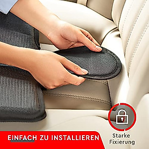 Helteko Car Seat Protector with Thickest Padding, 2 Pack Car Seat Pad for Child Baby Carseat, Auto Seat Protector from Waterproof & Stain Resistant Kick Mat Material for Leather and Fabric Seat