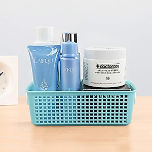 Tstorage Colorful Small Plastic Storage Baskets, Desktop storage basket, 6 Packs