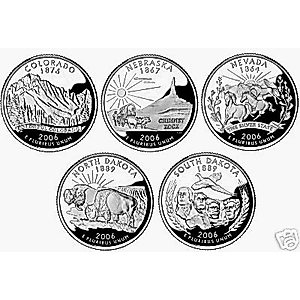 Complete 5 Coin 2006-P&D State Quarter Set (10 Coins total)