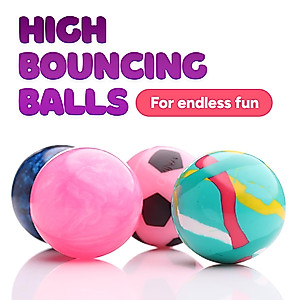 Bouncy Balls Assorted Bulk Toys Pack 25psc 1.26inch 32mm - Super Ball for Toddlers and Adults Party Favors Pinata Filler Goodie Bags Stuffers for Kids Treasure Box Toys for Classroom Carnival Prizes