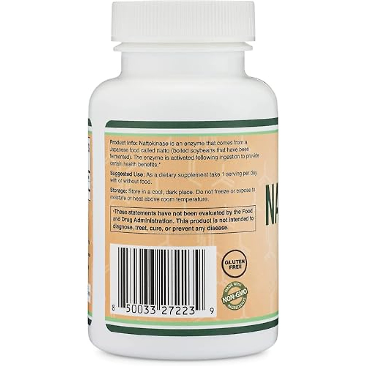 Nattokinase Supplement 4,000 FU Servings, 120 Capsules (Derived from Japanese Natto) Systemic Enzymes for Cardiovascular and Circulatory Support by Double Wood