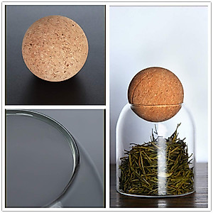 Piscepio Glass Jar with Wood Lid Ball Jar Small Food Storage Container Clear Candy Jars Canister Sugar Coffee Tea Beans Spice Salt Storage 2 PSC 500 ML