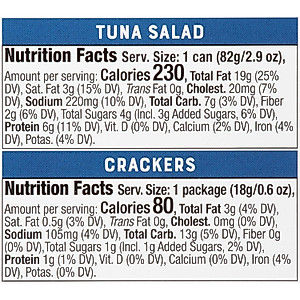 Bumble Bee Snack On The Run Tuna Salad with Crackers Kit - Ready to Eat, Spoon Included - Wild Caught Tuna - Shelf Stable & Convenient Protein Snack, 3.5 oz (Pack of 12)