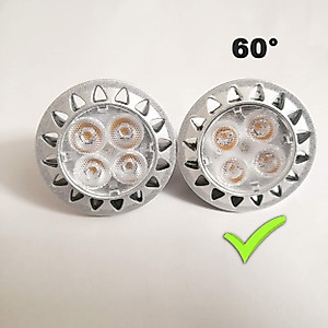 ALIDE MR16 Led Bulbs 60° 60 Degree Wide Beam Angle,5W Replace 20W 35W Halogen,2700K Soft Warm White,Low Voltage 12volt MR16 GU5.3 Bulb Spotlights for Track Recessed Landscape Lighting,450lm,6 Pack