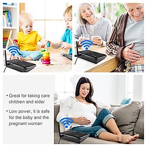 Wuloo Intercoms Wireless for Home 5280 Feet Range 10 Channel 3 Code, Wireless Intercom System for Home House Business Office, Room to Room Intercom, Home Communication System (3 Packs, Black)