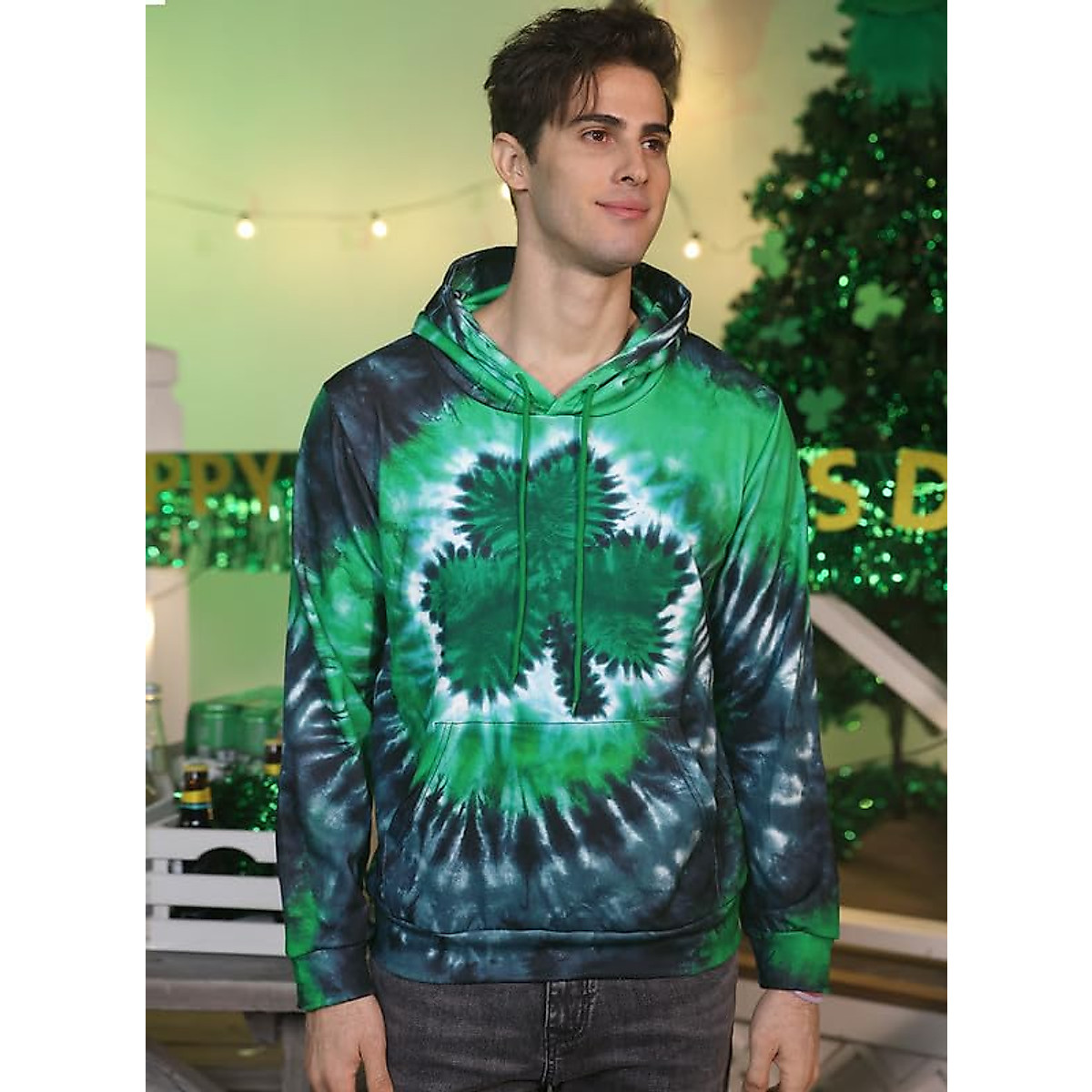 Arvilhill Irish St Patrick's Day Shamrock Funny Green Sweatshirt St Paddys Day Shirt XXL