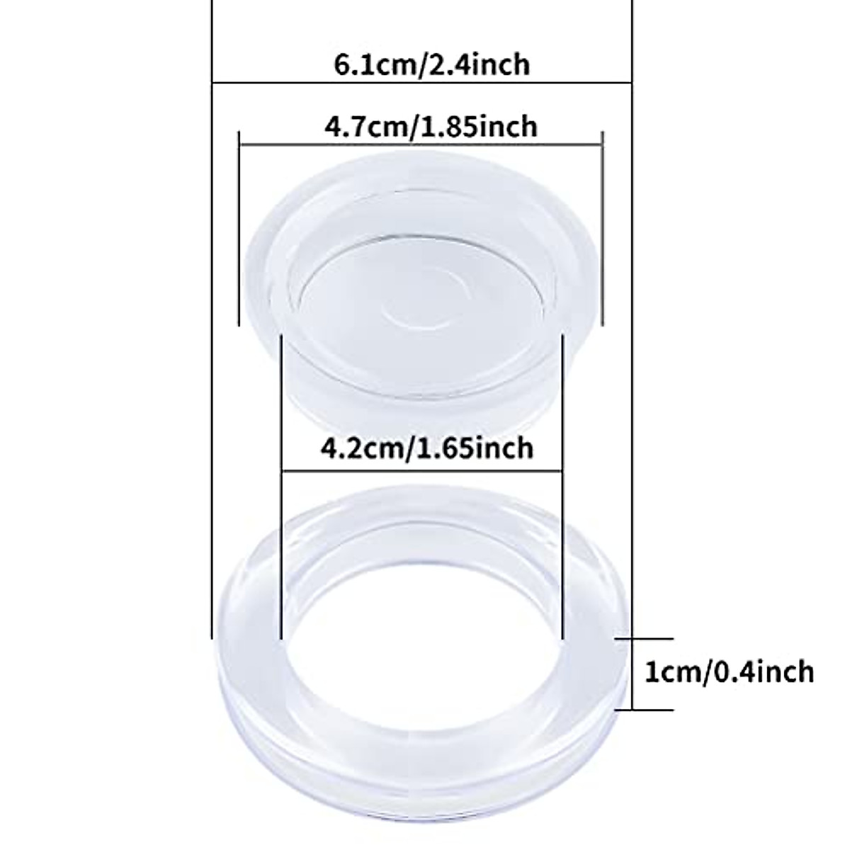 2 Inch 2 Set Silicone Patio Table Umbrella Hole Ring for Standard Table Hole, Umbrella Hole Ring Plug and Cap Set, Outdoor Patio Umbrella Plug for Patio Table