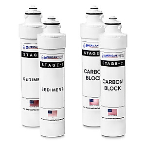 AFC Brand Model # AFC-B2-CMBPK 2-Stage Water Filters Replacement Kit, Compatible with Brio NFMCTO5MS2, NFMCTO5MS3 and UV Water Cooler CLPOU720UVF3- Made in USA 4Pk - AFC-B2-CMBPK-1Y