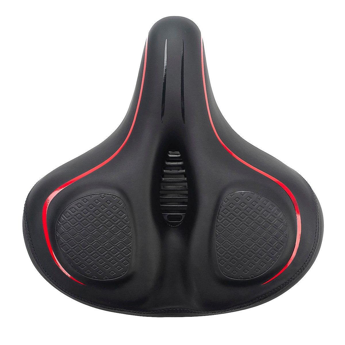 Oversized Comfort Bike Seat Most Comfortable Extra Wide Soft Foam Padded Exercise Bicycle Saddle for Men Women Senior, Universal Fit for Cruiser, Stationary, Spin Bikes & Outdoor Cycling