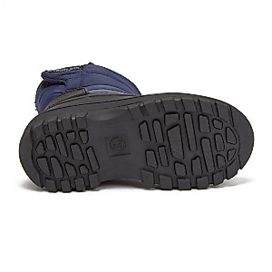 LONDON FOG Jett Waterproof Boys, Girls & Toddler Snow Boots for Kids - Insulated Warm Fleece Lined Girls & Boys Winter Boots - Navy Blue, 2 Little Kid