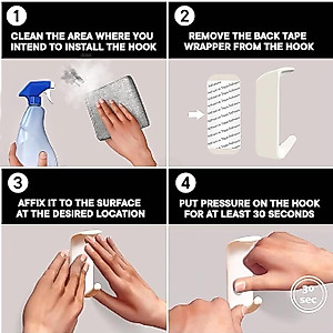 IndianShelf 3 Unique Adhesive Coat Hooks Sticky Hooks Shower Hooks for Loofah Self Adhesive Towel Holder No Damage Wall Hangers Towel Hooks for Bathrooms Key Hooks for Wall Checked Kitchen Wall Hooks
