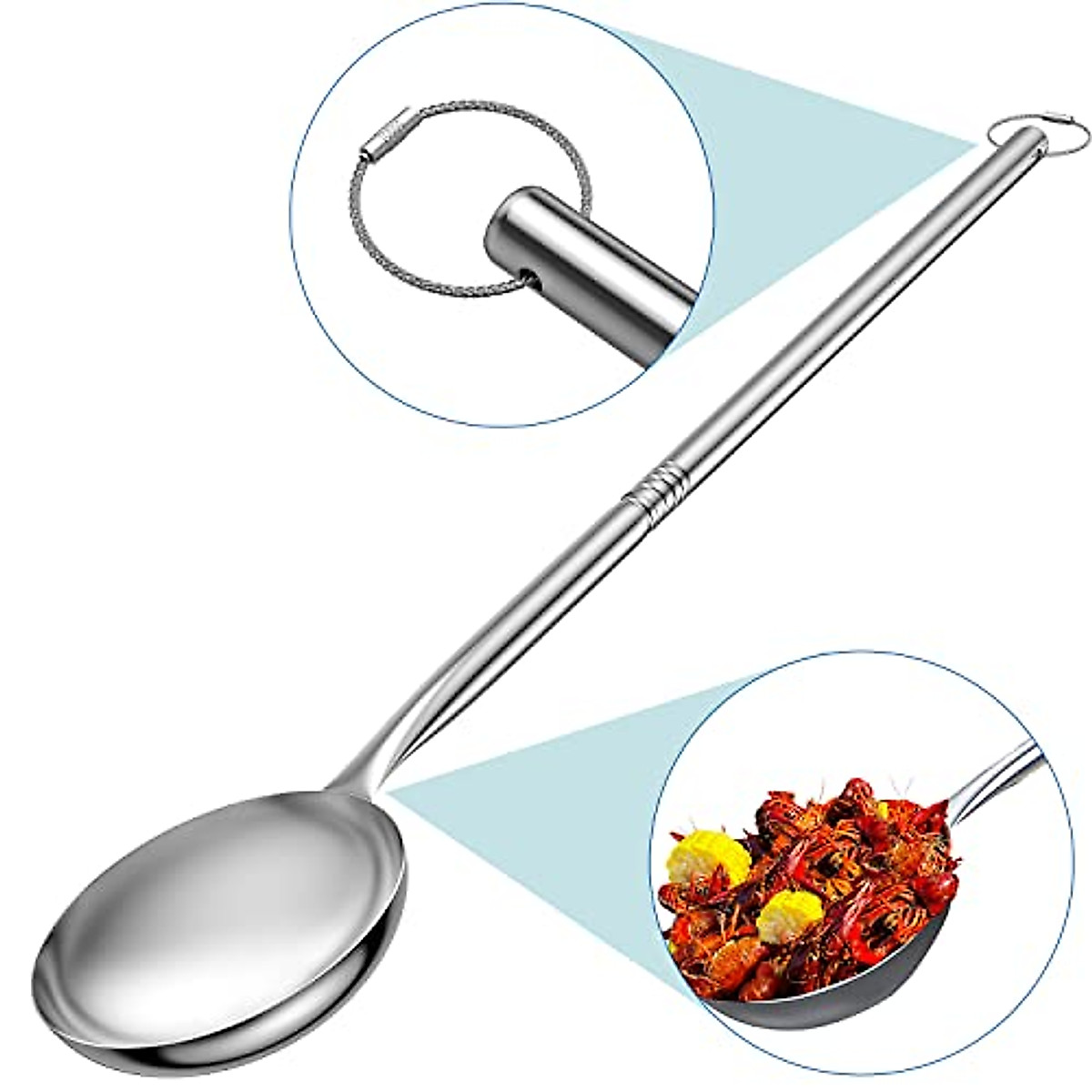 42 Inch Stainless Steel Spoon Boil Ladle with Long Handle Mixing Spoon Great for Big Stock Pots, Stiring/Mixing, Home Brewing, Turkey Fryer, Stiring Lobster Ladle