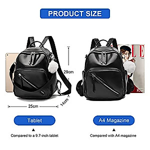 KUANG! Women Pu Leather Backpack Rucksack Travel Shoulder Handbag for Backpack Bags Girls Small School Bag Casual Daypack