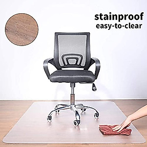 Premium Office Chair Mat for Hard Wood Floors,36 x 48 inches, Clear Floor Mat for for Rolling Chairs, Heavy Duty Floor Protectors for Home Office, Anti-Slip, Easy to Clean