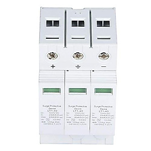 Surge Protective Device 3P, Power Strips & Surge Protectors Surge Protectors 20 / 40KA Power Surge Protector Arrester Photovoltaic High Precision Lightning Protection [3p40ka]