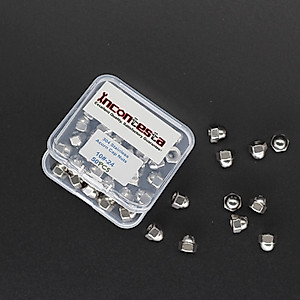 50pcs 10#-24 Acorn Cap Nuts, INCONTESTA 304 Stainless Steel Hex Acorn Cap Nut, Decorative Round Head Cover Dome Nuts