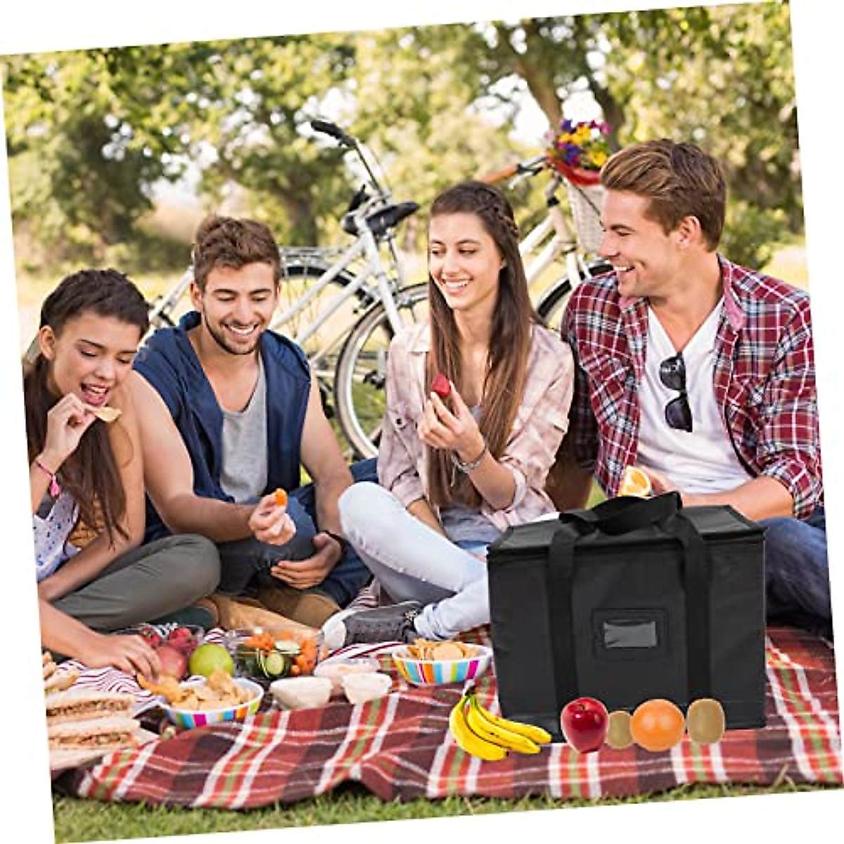 ULTECHNOVO Insulation Bags Reusable Grocery Bags Catering Foldable Shopping Bag Insulated Bags for Food Grocery Shopping Bags Restaurant Insulated Bag Cooler Bag Jumbo Insulated Bag