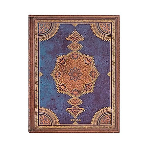 Safavid Indigo (Safavid Binding Art) Ultra 12-month Day-at-a-Time Dayplanner 2024