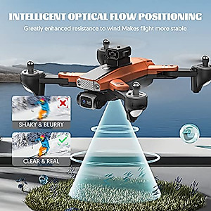 Drone with Camera for Adults, Mini Drones for Kids Age 14, Beginners RC Quadcopter FPV Video Cool Ideas Boys Toys Gifts 14 Years Old Teenage, Obstacle Avoidance, One Key Take Off/Landing, Optical Flow Positioning