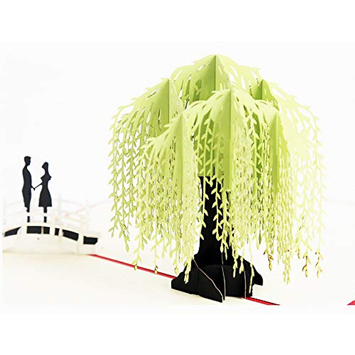 2-Packed 3D Pop Up Willow Cards Greeting Cards for Congratulation, for Special Day, Birthday or Wedding Congratulation, with Envelope (Combination 31)