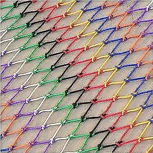 EkiDaz HXRW Rope Net Climbing Nets for Kids Outdoor Colorful Protective Safety Netting Obstacle Climbing Net Cargo Net Playground Sets for Backyards (Size : 2 * 4m(6.6 * 12.12ft))